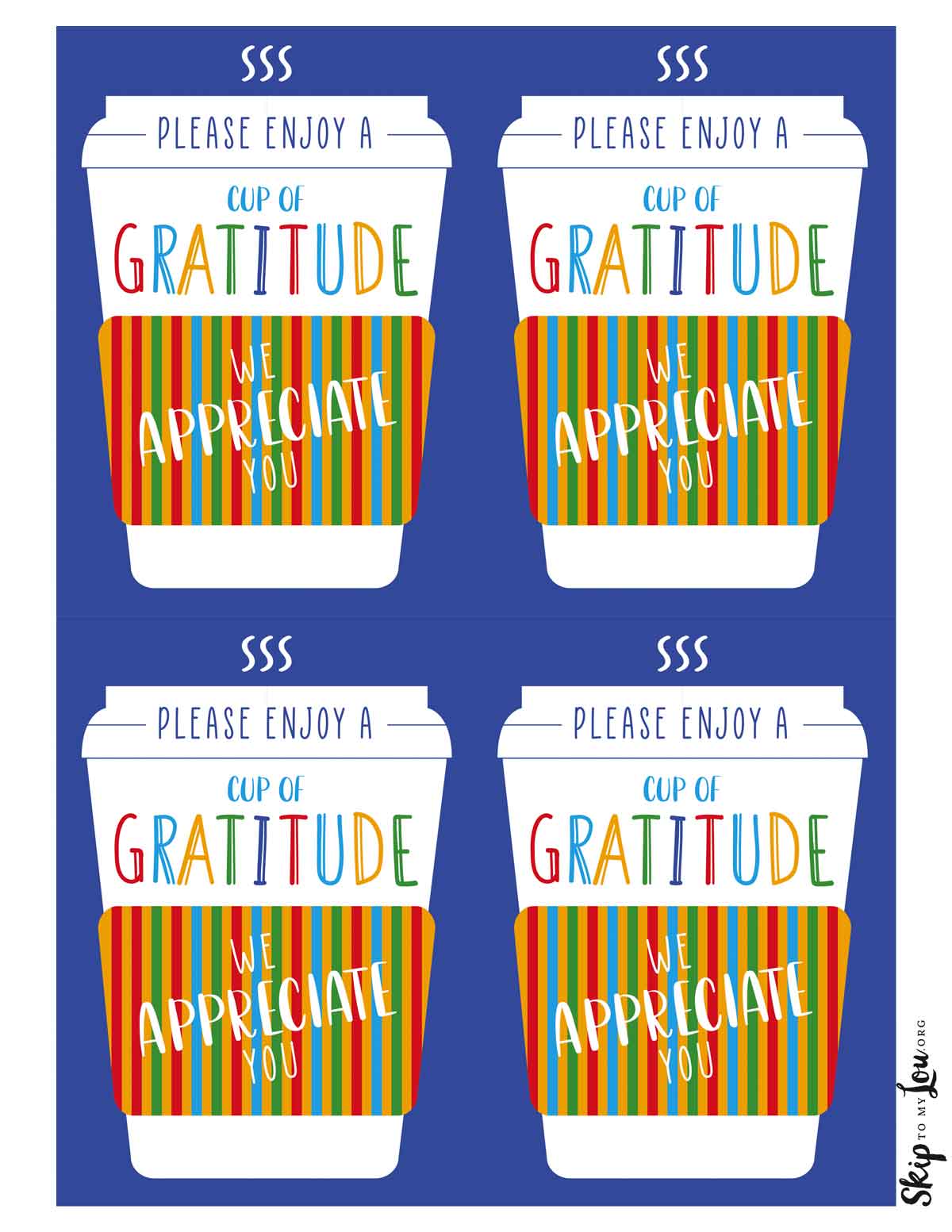 Cup of Gratitude Teacher Gift | Skip To My Lou