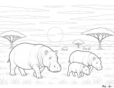 Hippo Coloring Pages | Skip To My Lou