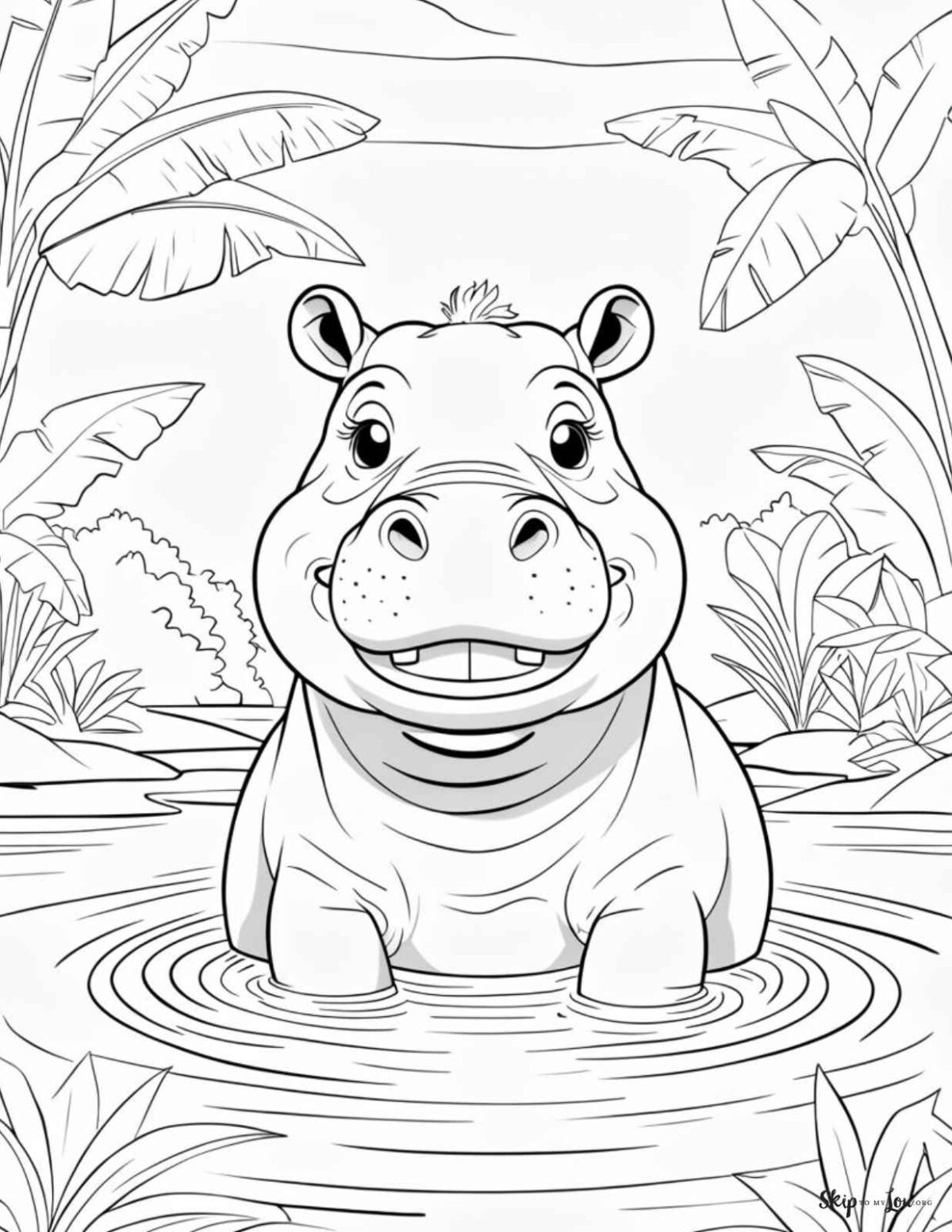Hippo Coloring Pages | Skip To My Lou