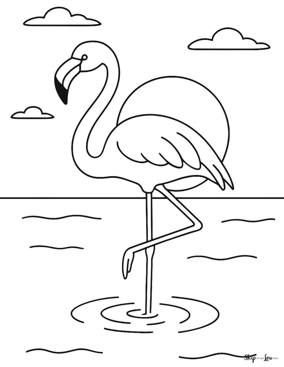 Flamingo Coloring Pages | Skip To My Lou
